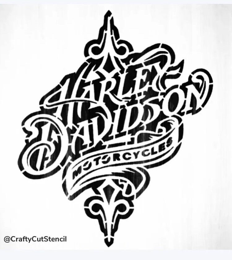 Harley Davidson Logo Stencil