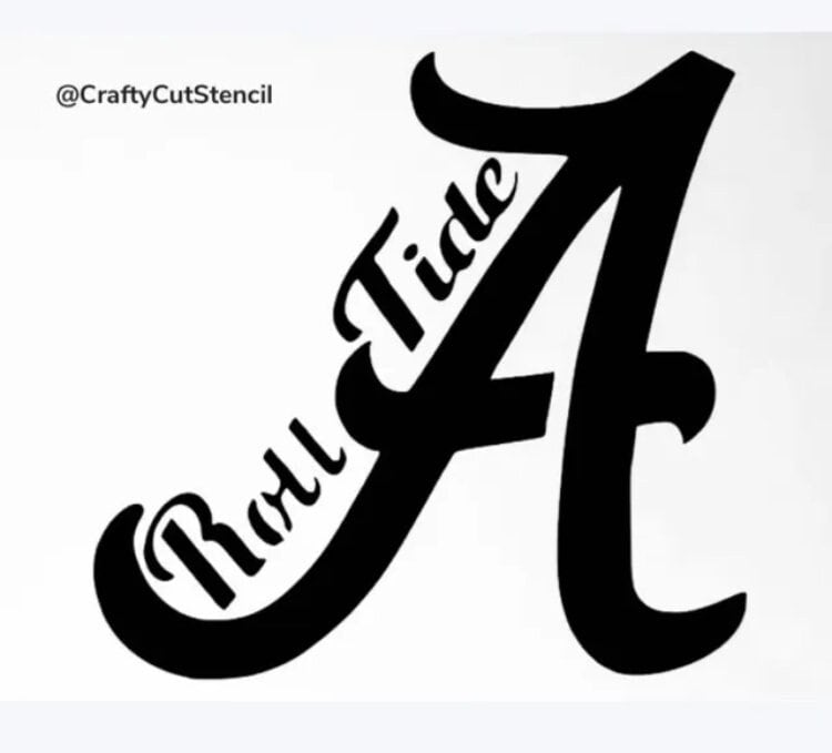Alabama Football Logo Stencil