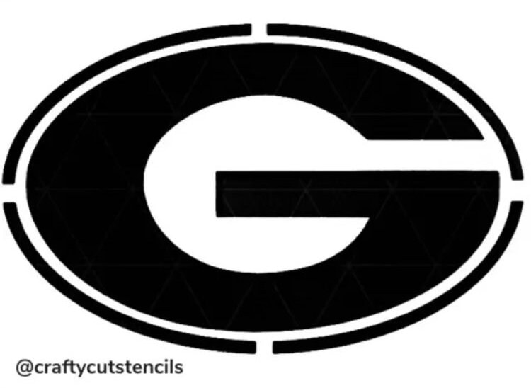 Georgia Bulldogs Logo Stencil Durable & Reusable Stencils 7x4 Inch FREE ...