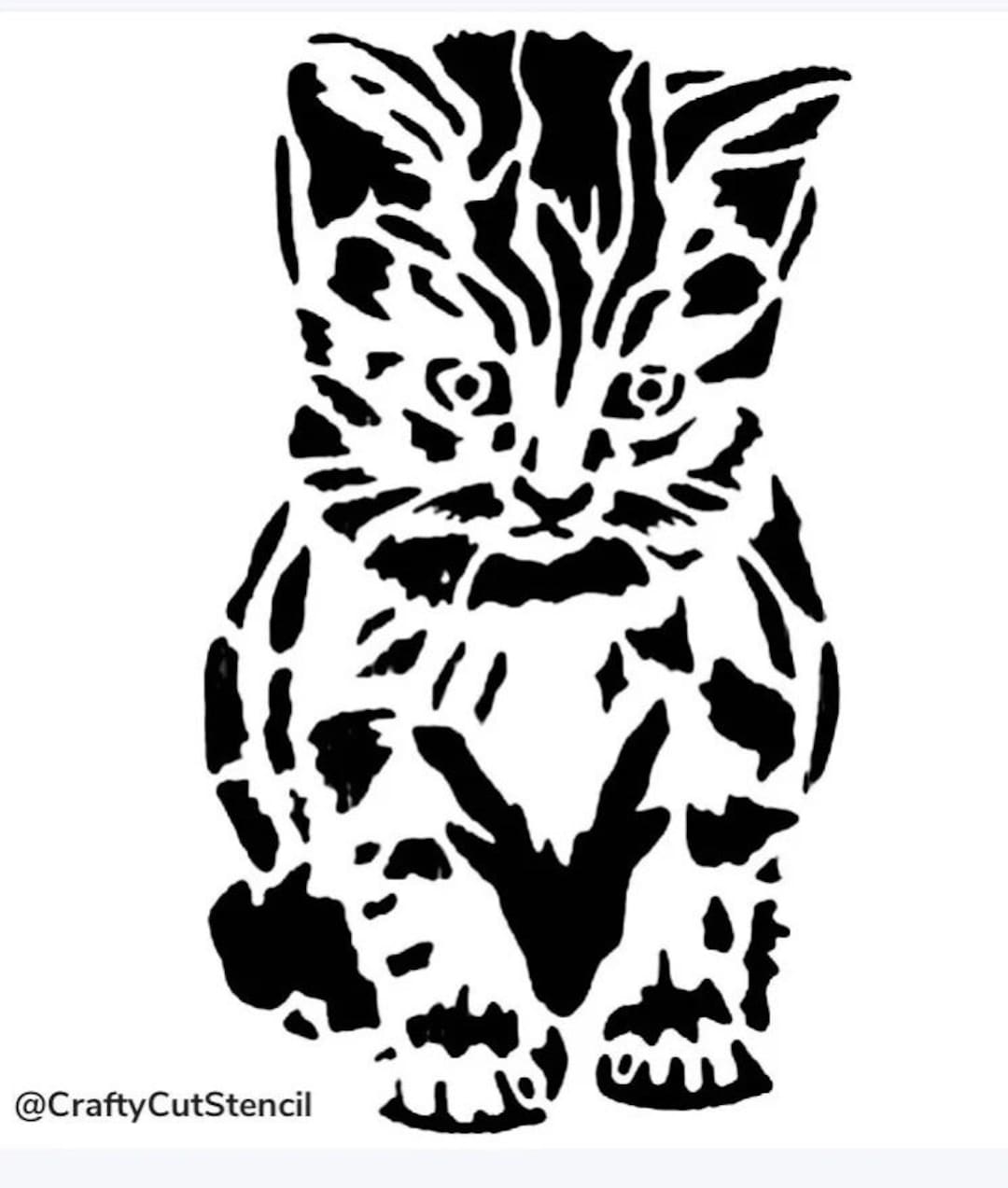Kitten Cat Stencil Durable & Reusable Stencils 7x4 Inch FREE - Etsy