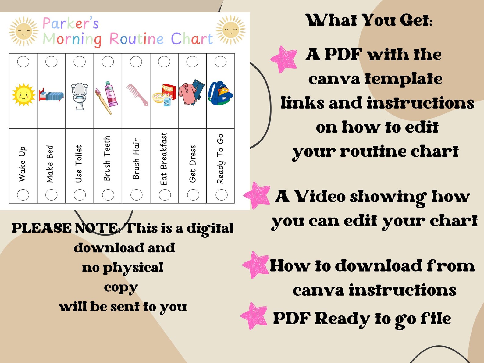 Daily Routine Chart, Flip Chart Chore Chart, Editable Routine Flip ...