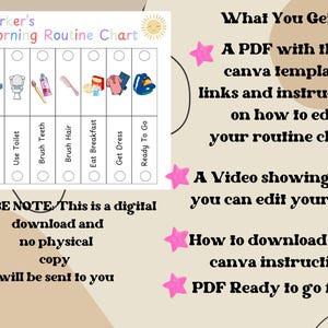 Daily Routine Chart, Flip Chart Chore Chart, Editable Routine Flip ...