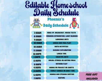Homeschool Daily Schedule, Yellow Gender Neutral, Farm Animal Theme ...