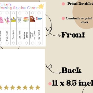 Daily Routine Chart, Flip Chart Chore Chart, Editable Routine Flip ...