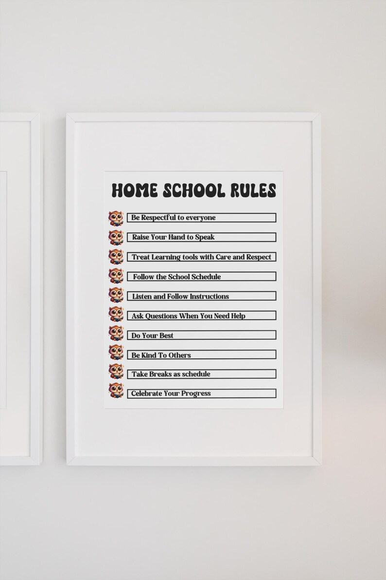 Homeschool Poster, Home Classroom Rules, Instant Download, Virtual ...