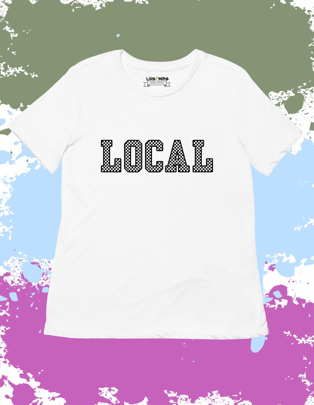 LOCAL Checkered Flag Shirt • Indy 500 Inspired Tee • Black and White ...