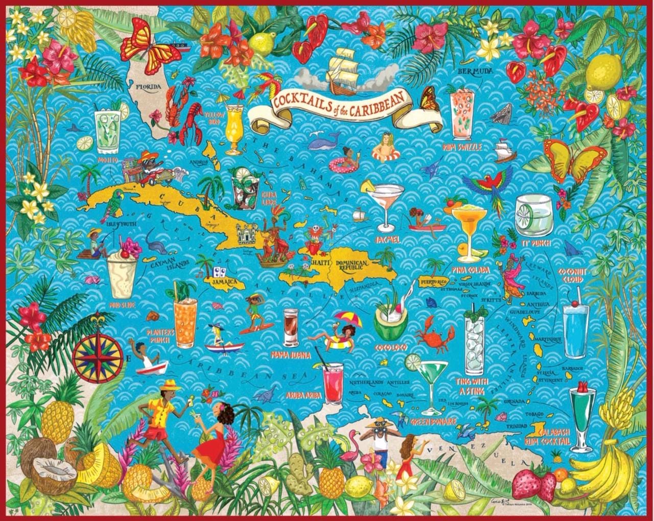 Cocktails of the Caribbean Jigsaw Puzzle - 1000 Piece Puzzle for Adults ...