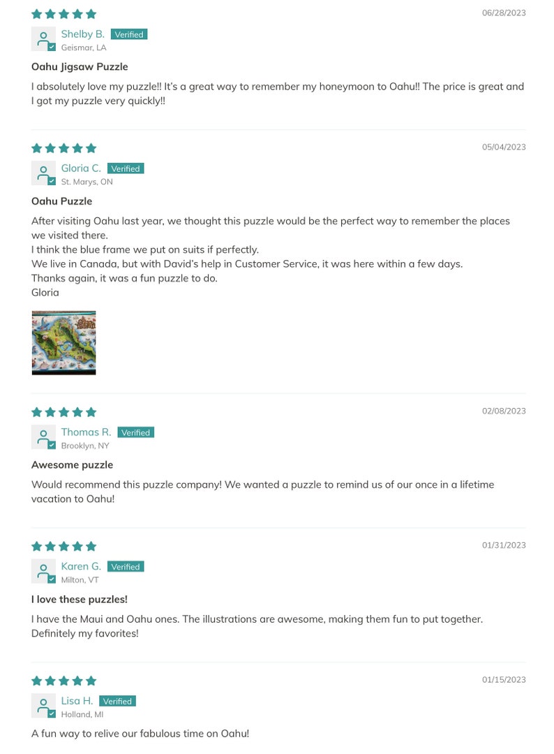 Oahu Hawaii Jigsaw Puzzle - 500 Pieces - Made in USA - Etsy