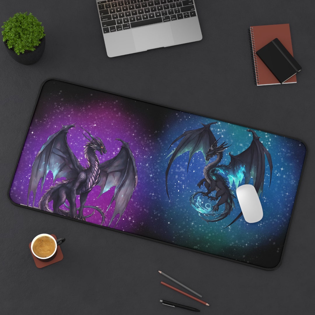 Dragons Desk Mat Gaming Dragon Mousepad Office School Computer ...