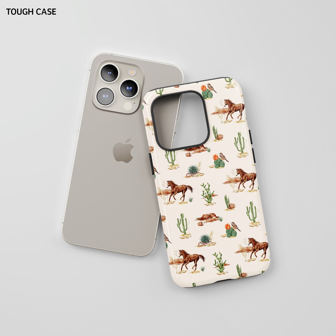 Wild West Phone Case, Desert Plants Snakes Phone Case, Western Cactus ...