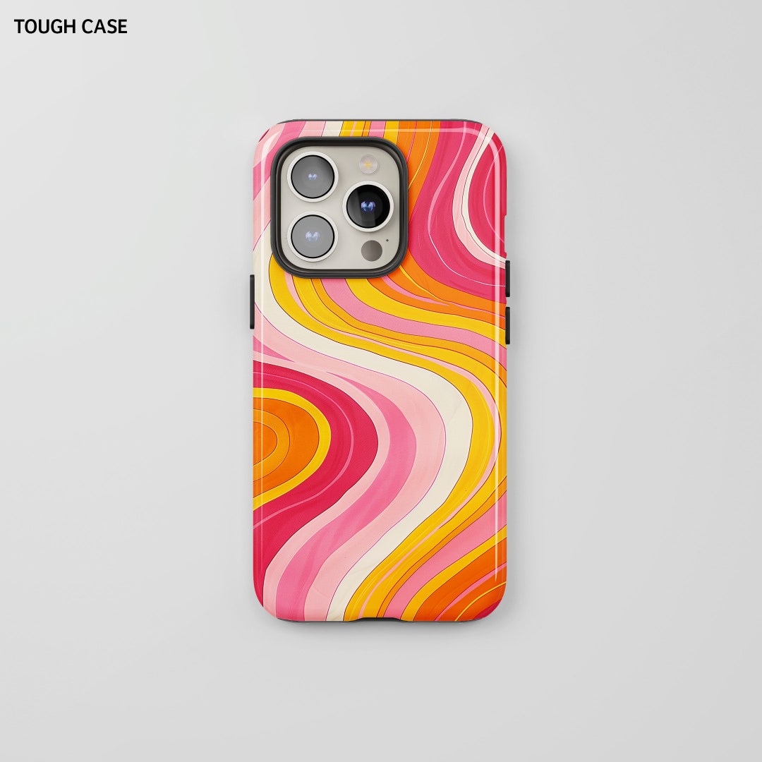Abstract Wave Limited-edition Phone Case Aesthetic Y2K Swirl Phone Case ...