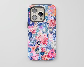 Coastal Coquette Collage Phone Case, Preppy and Cute Collage, iPhone 15 14 13 12 11 Pro Max 8 ...