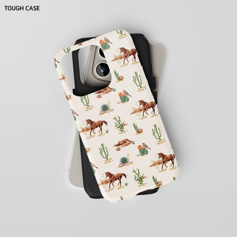 Wild West Phone Case, Desert Plants Snakes Phone Case, Western Cactus ...