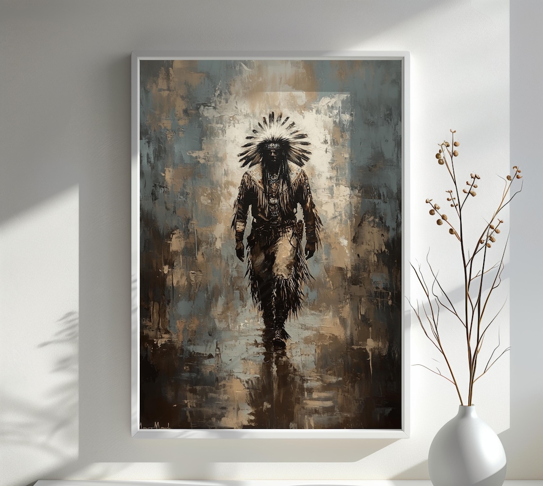 Native American Art Print Bold Tribal Wall Decor Perfect Gift for ...