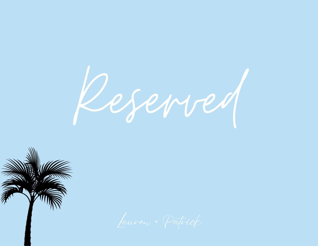 Wedding Bathroom and Reserved Signs - Etsy