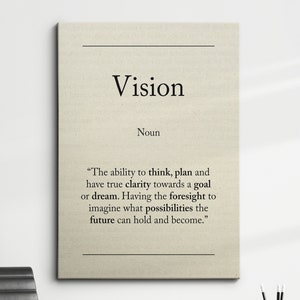 Vision Book Page Definition Quote Motivational Inspirational Framed ...