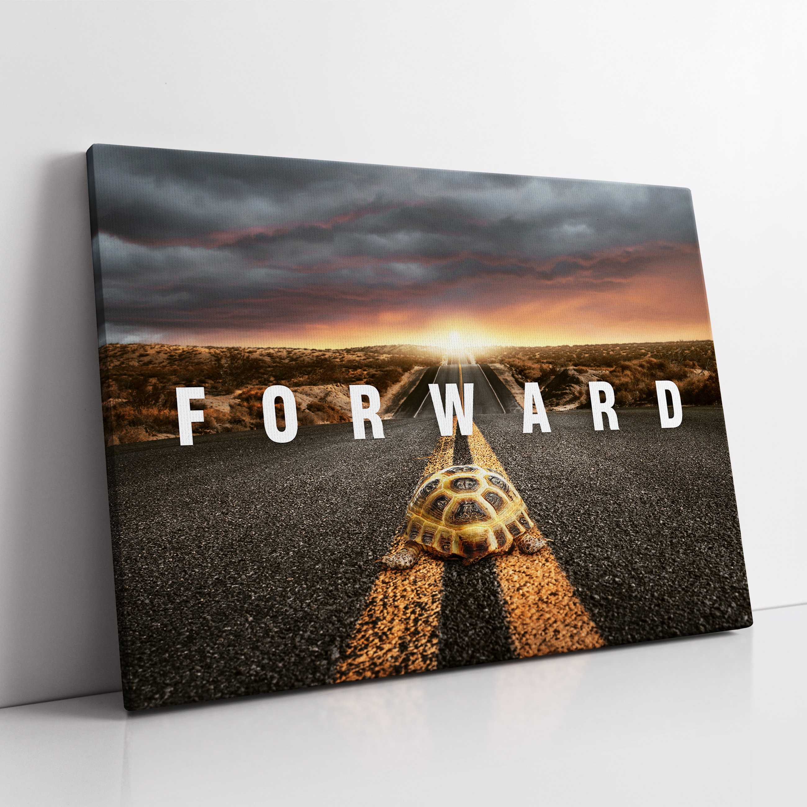 Moving Forward Turtle Long Road Motivational Inspirational, Framed ...