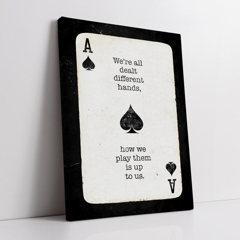 Ace of Spades Playing Cards Quote Motivational Inspirational, Framed ...