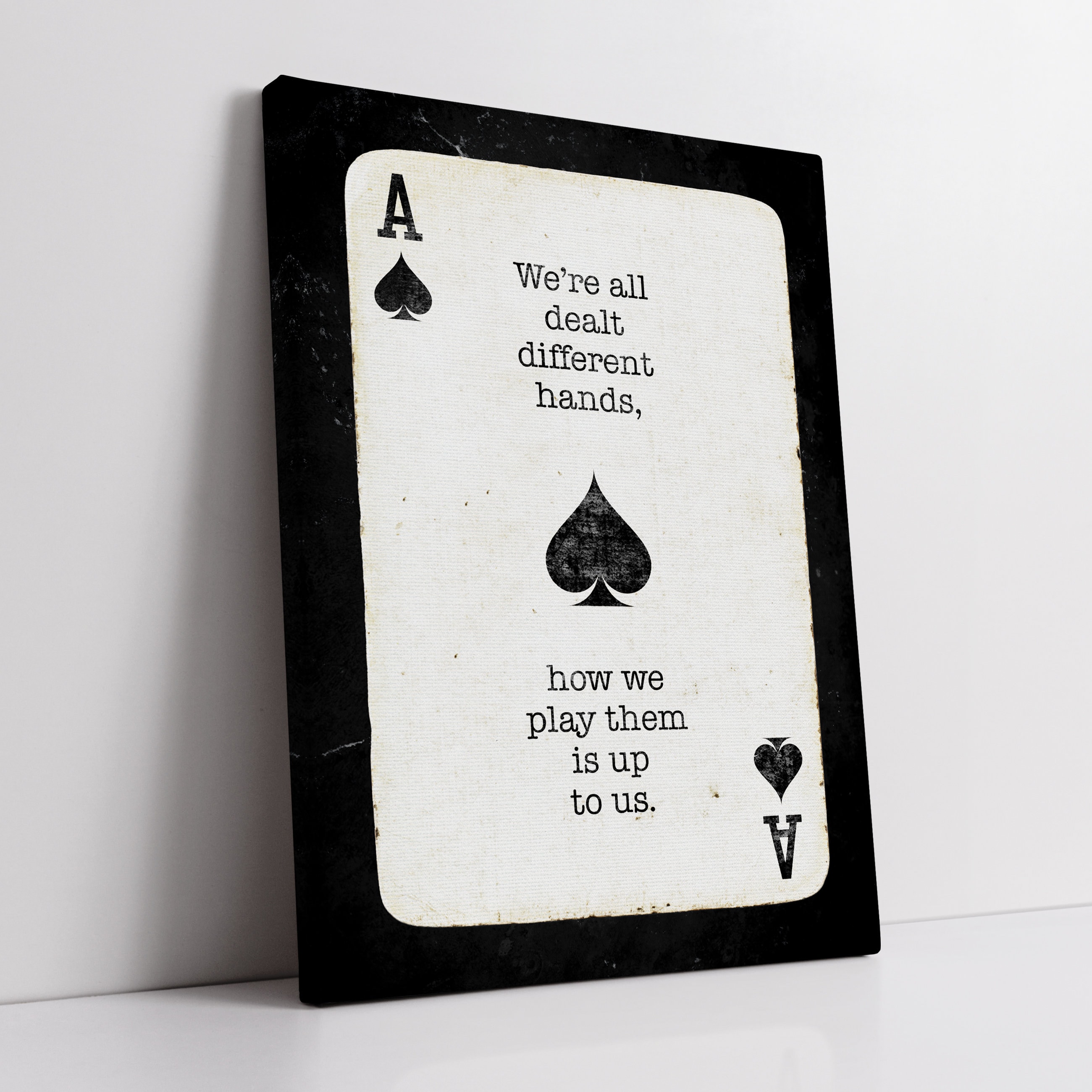 Ace of Spades Playing Cards Quote Motivational Inspirational, Framed ...