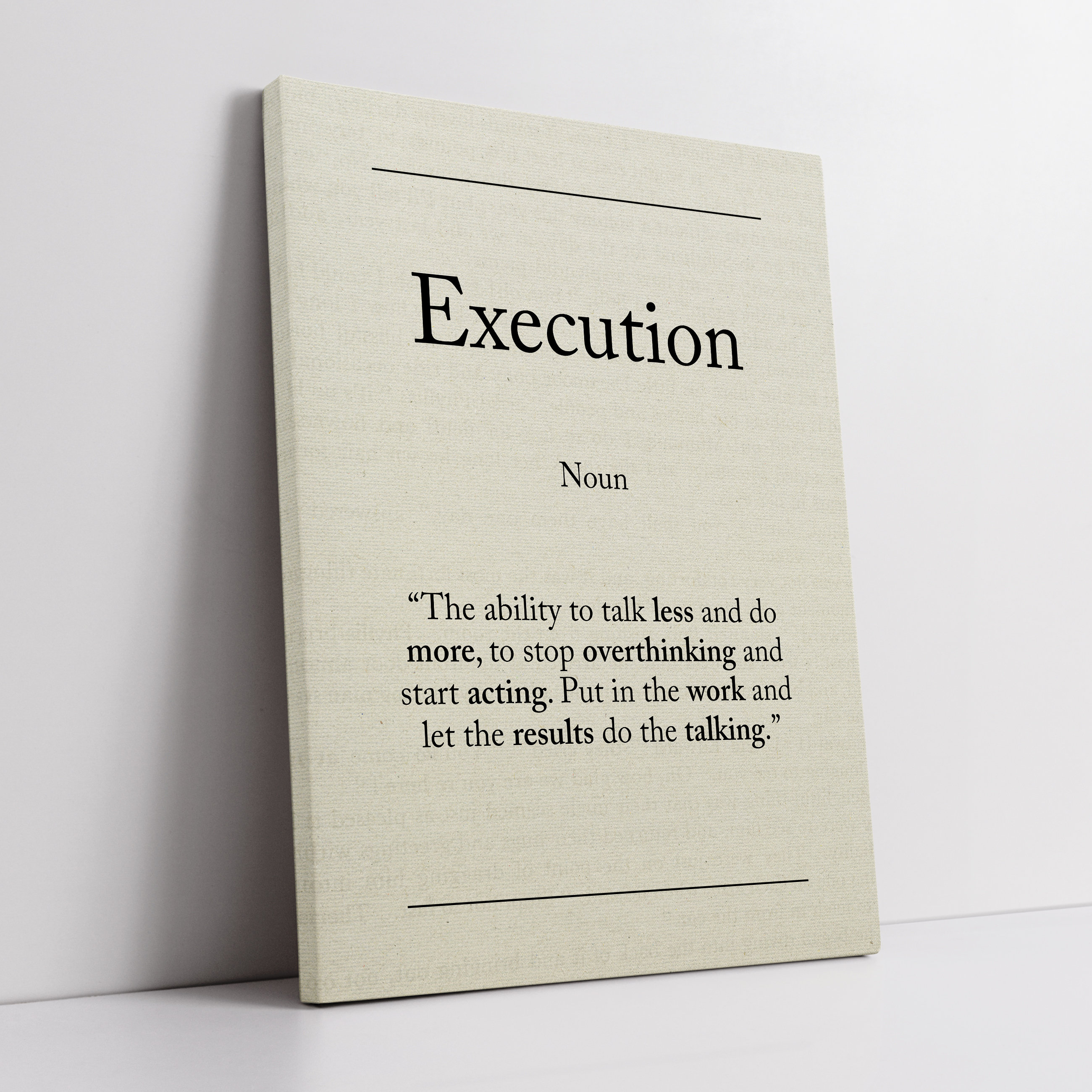 Execution Book Page Definition Quote Motivational Inspirational Framed ...
