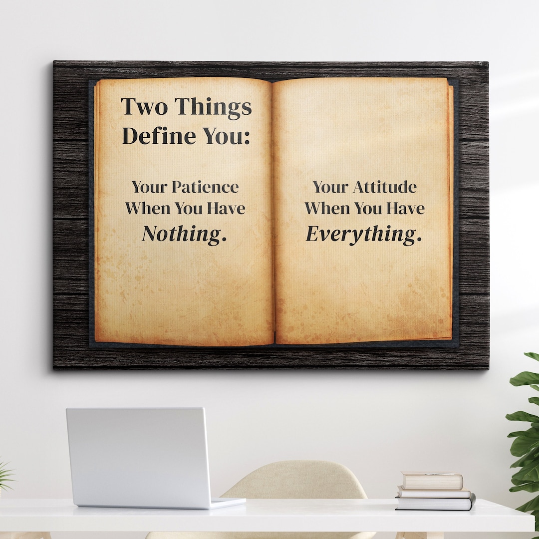 Two Things Define You Quote Book Pages Motivational Inspirational ...