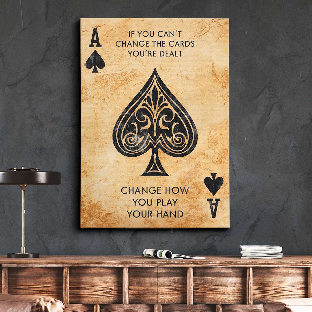 Cards You're Dealt Ace of Spades Motivational Inspirational, Framed ...