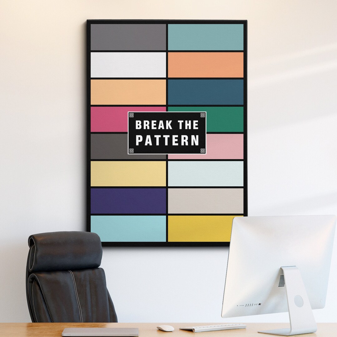 Break the Pattern Quote Shapes Motivational Inspirational, Framed ...