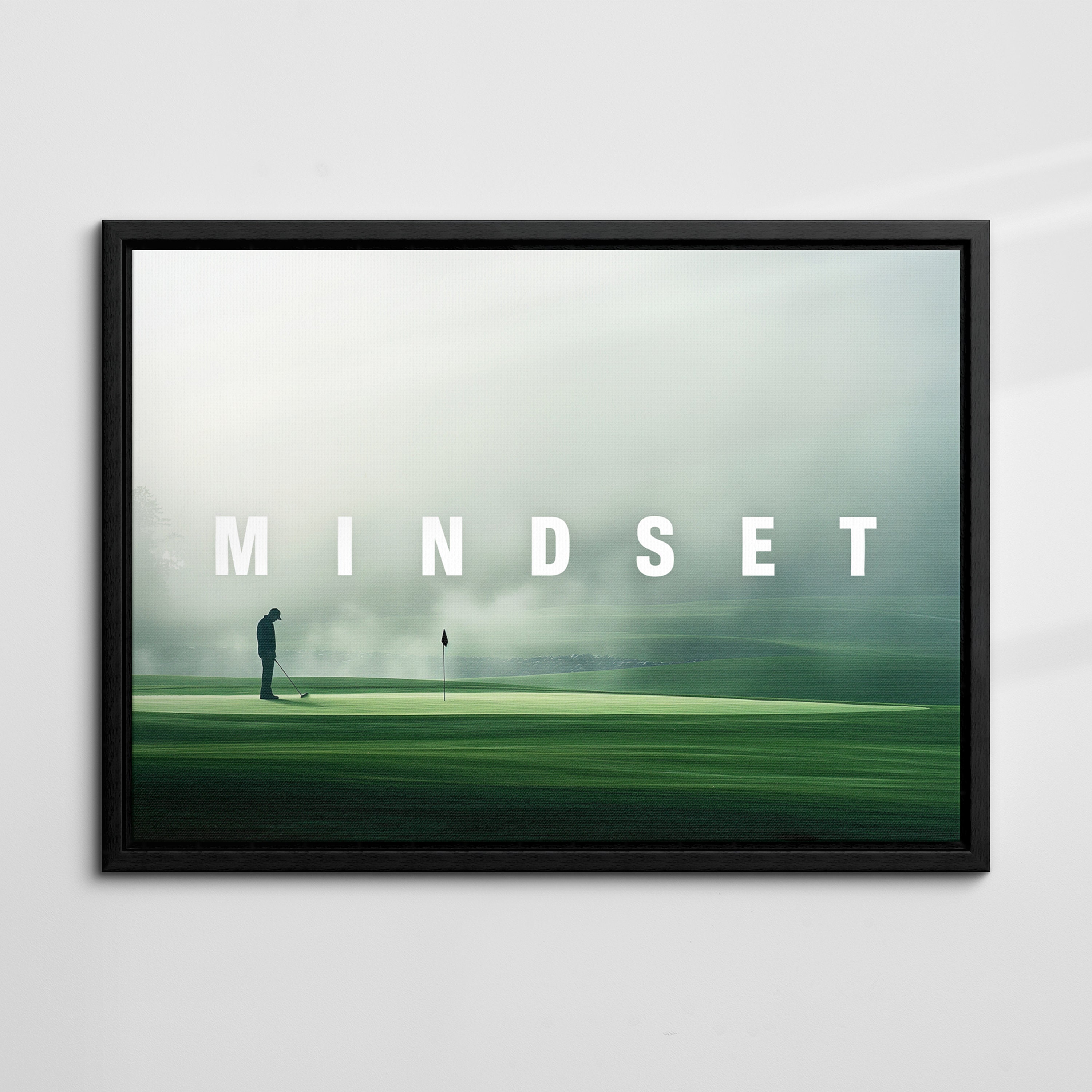 Golf Mindset Quote Sports Motivational Inspirational Framed Canvas Wall ...