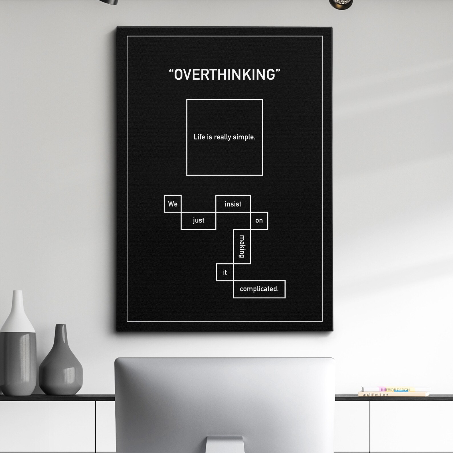 Overthinking Quote Life is Really Simple Motivational Inspirational ...