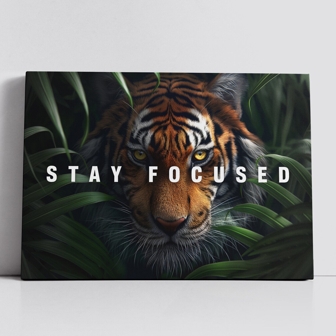 Tiger Stay Focused Quote Animal Motivational Inspirational Framed ...