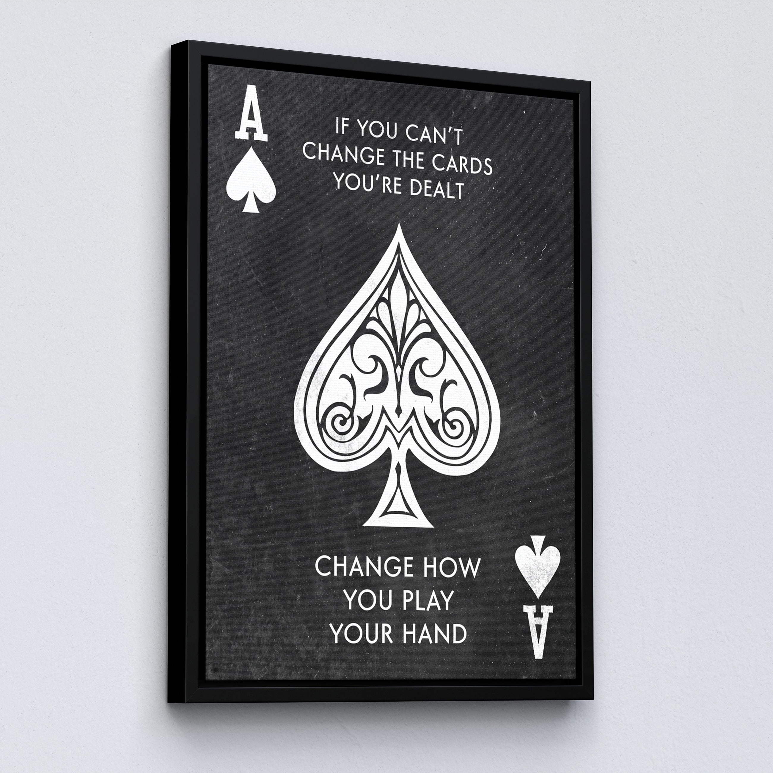 Cards You're Dealt Ace of Spades Motivational Inspirational, Framed ...