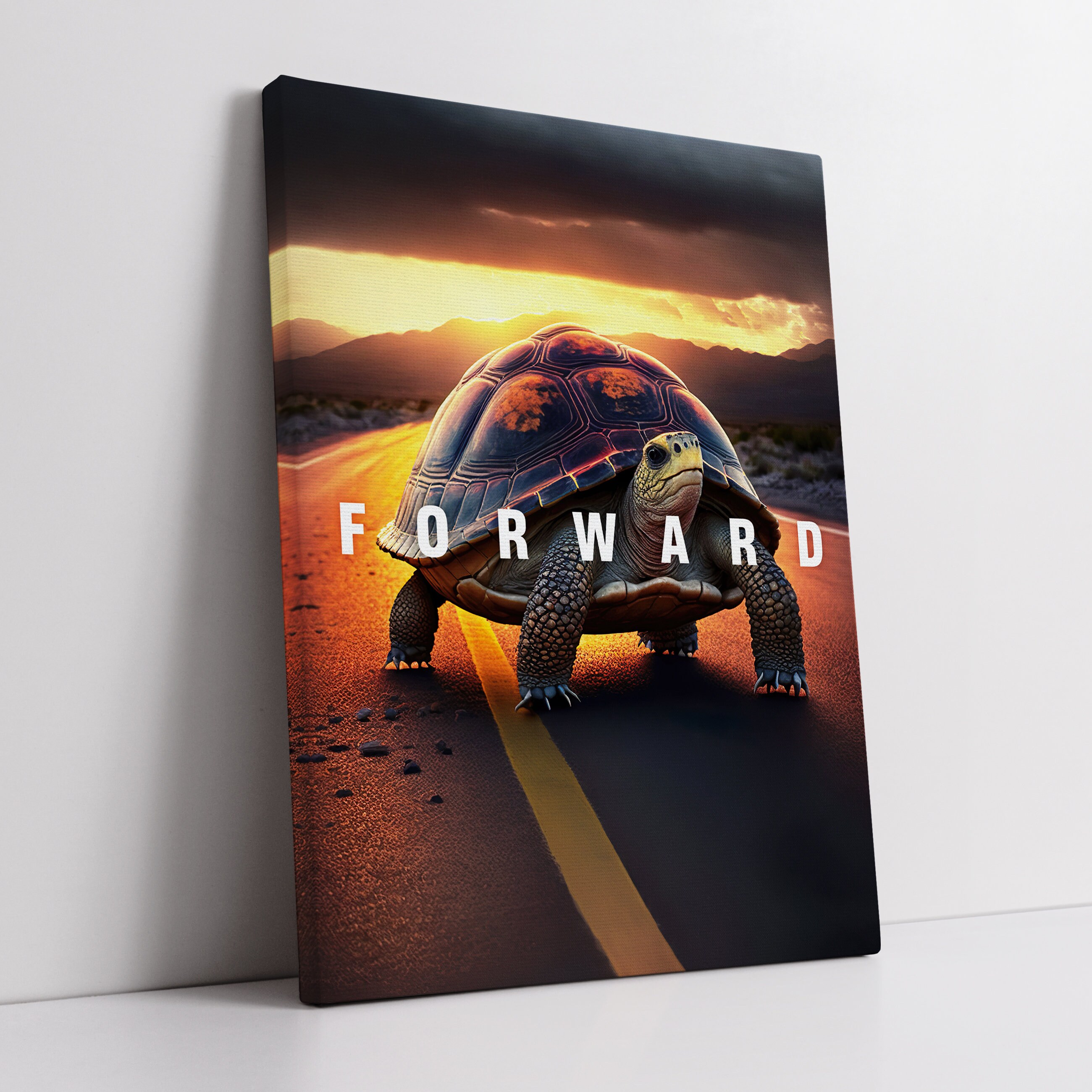 Forward Turtle Quote Animal Hustle Motivational Inspirational, Framed ...