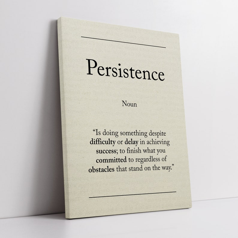 Persistence Book Page Definition Quote Motivational Inspirational ...