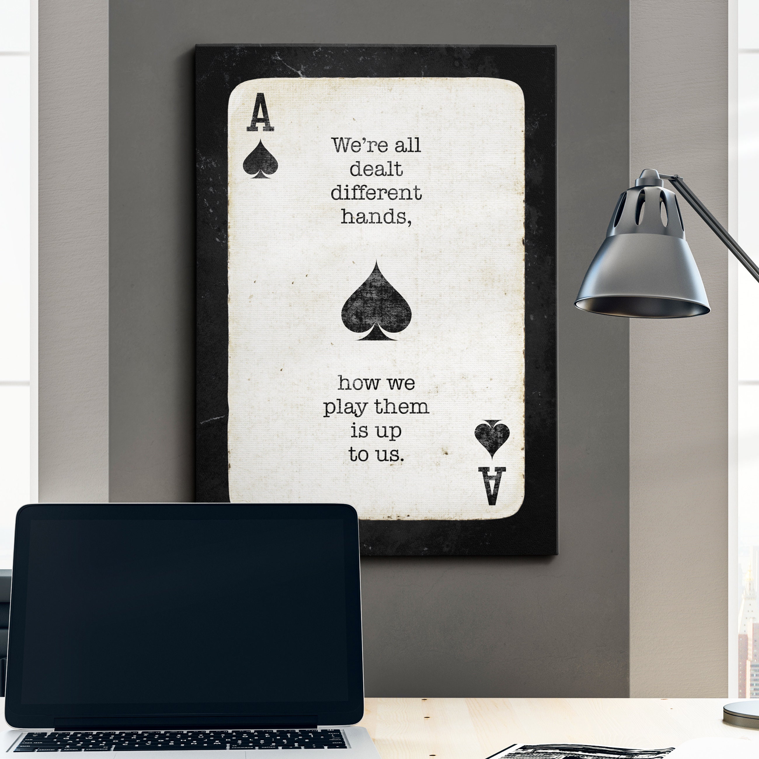 Ace of Spades Playing Cards Quote Motivational Inspirational, Framed ...