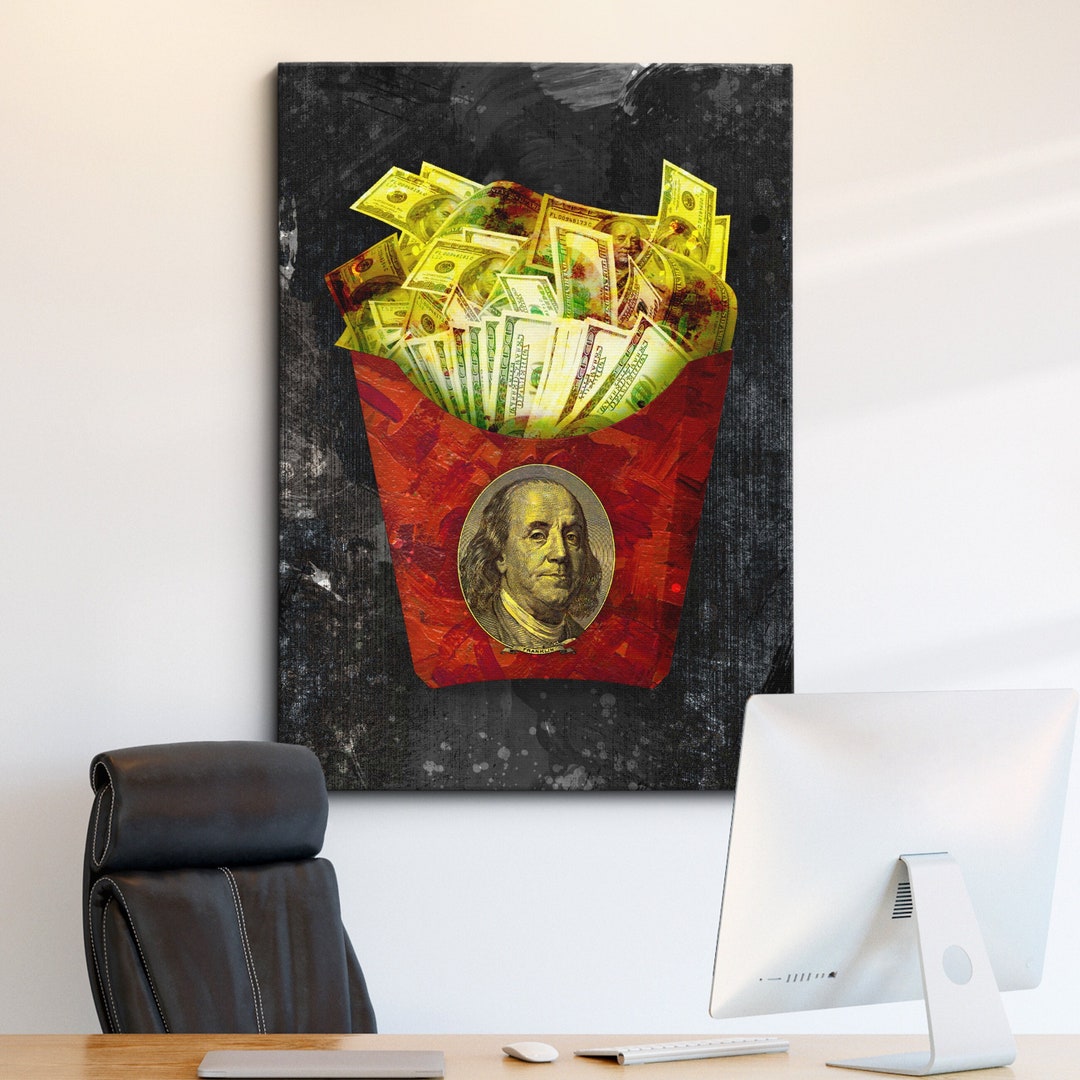Dollar Fries Cash Money Wealth Hustle Grind Motivational Inspirational ...