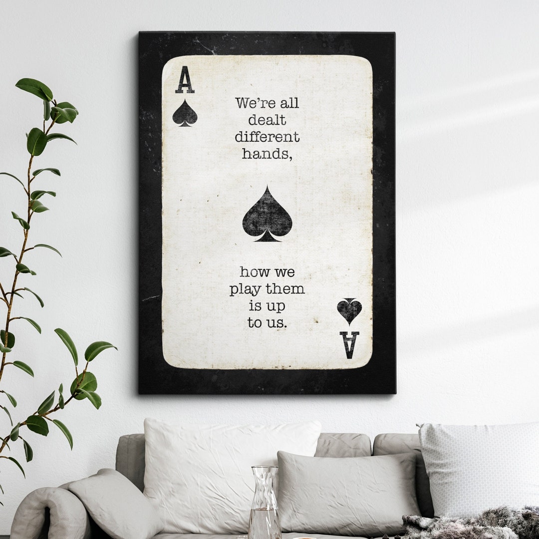 Ace of Spades Playing Cards Quote Motivational Inspirational, Framed ...