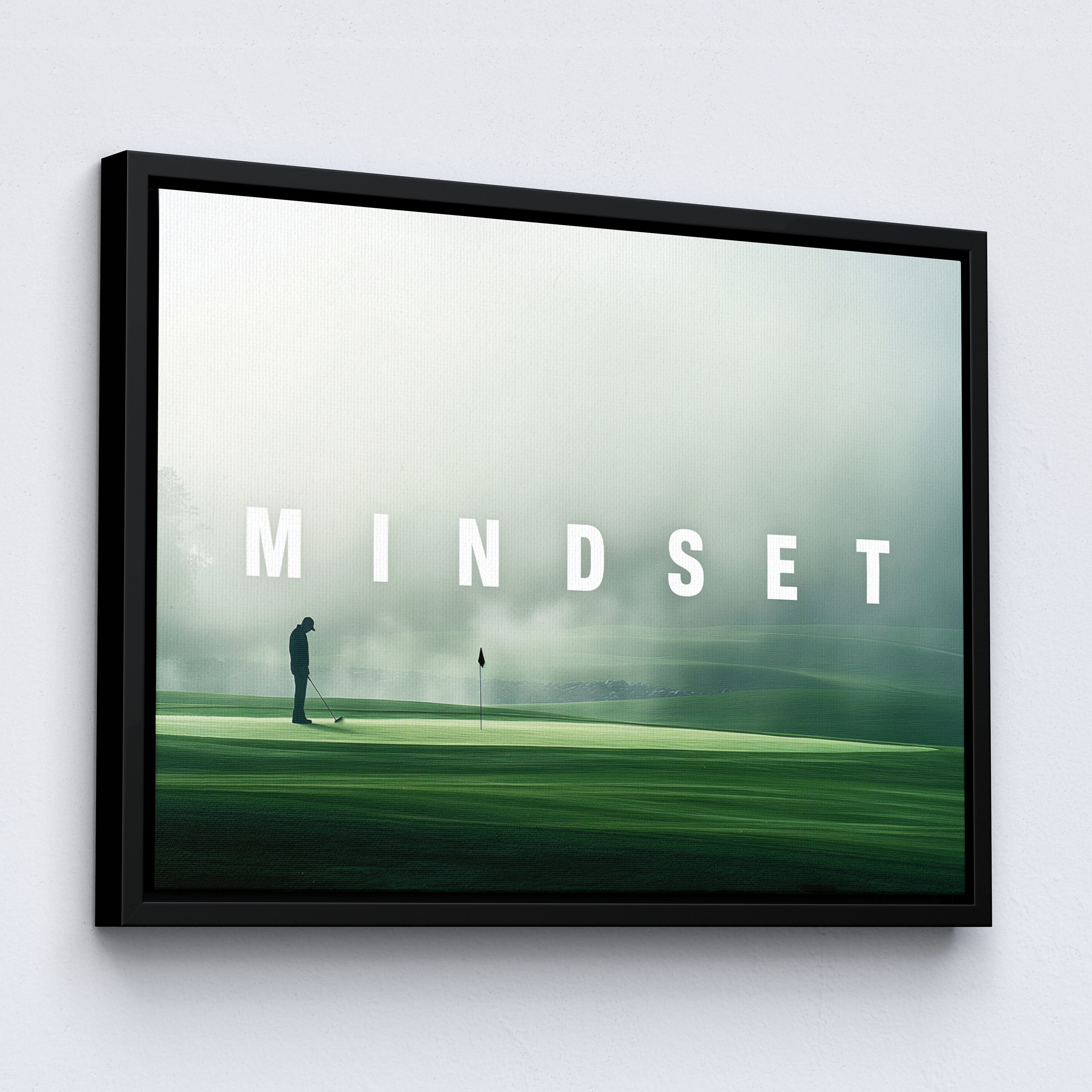 Golf Mindset Quote Sports Motivational Inspirational Framed Canvas Wall ...