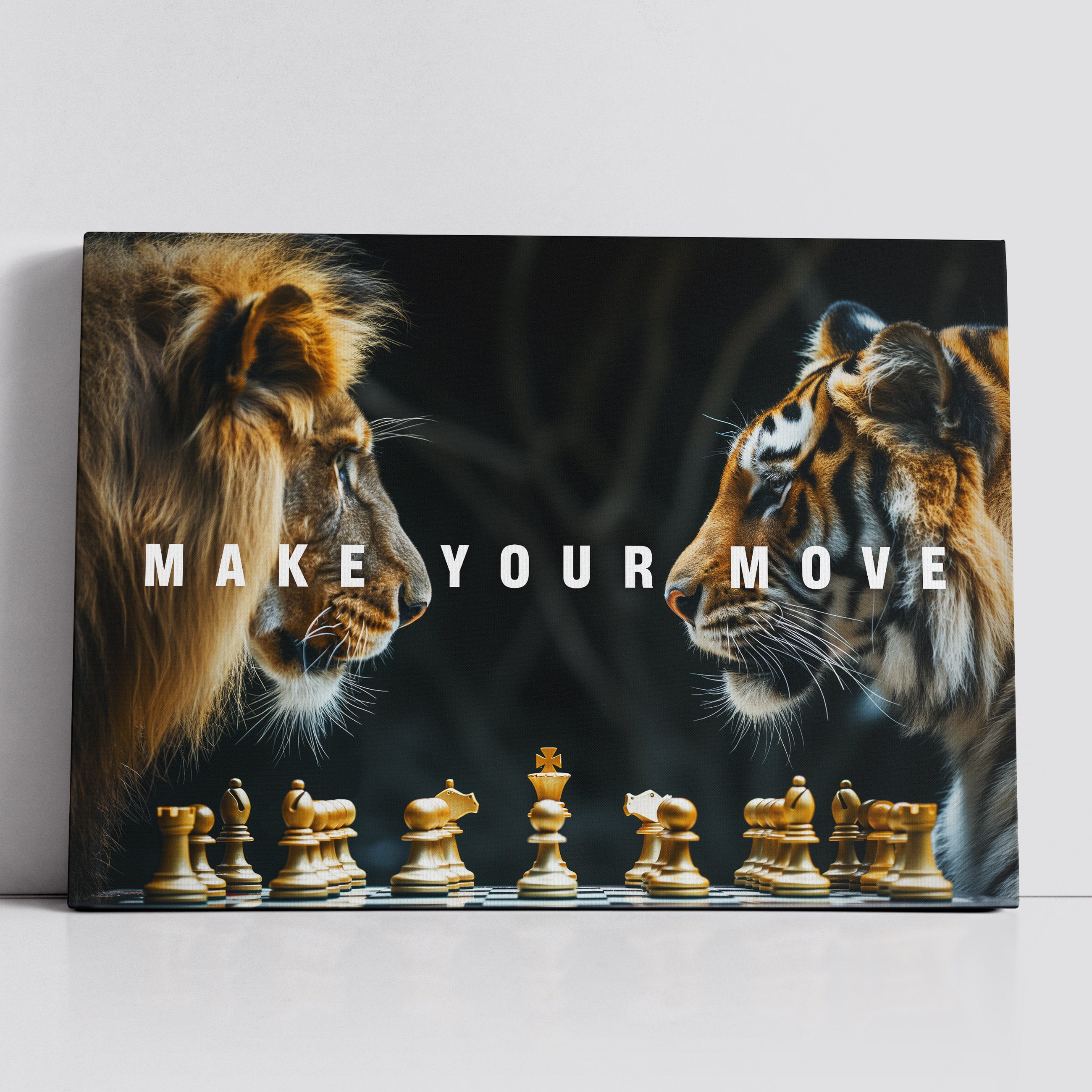 Lion Vs Tiger Chess Make Your Move Quote Motivational Inspirational ...