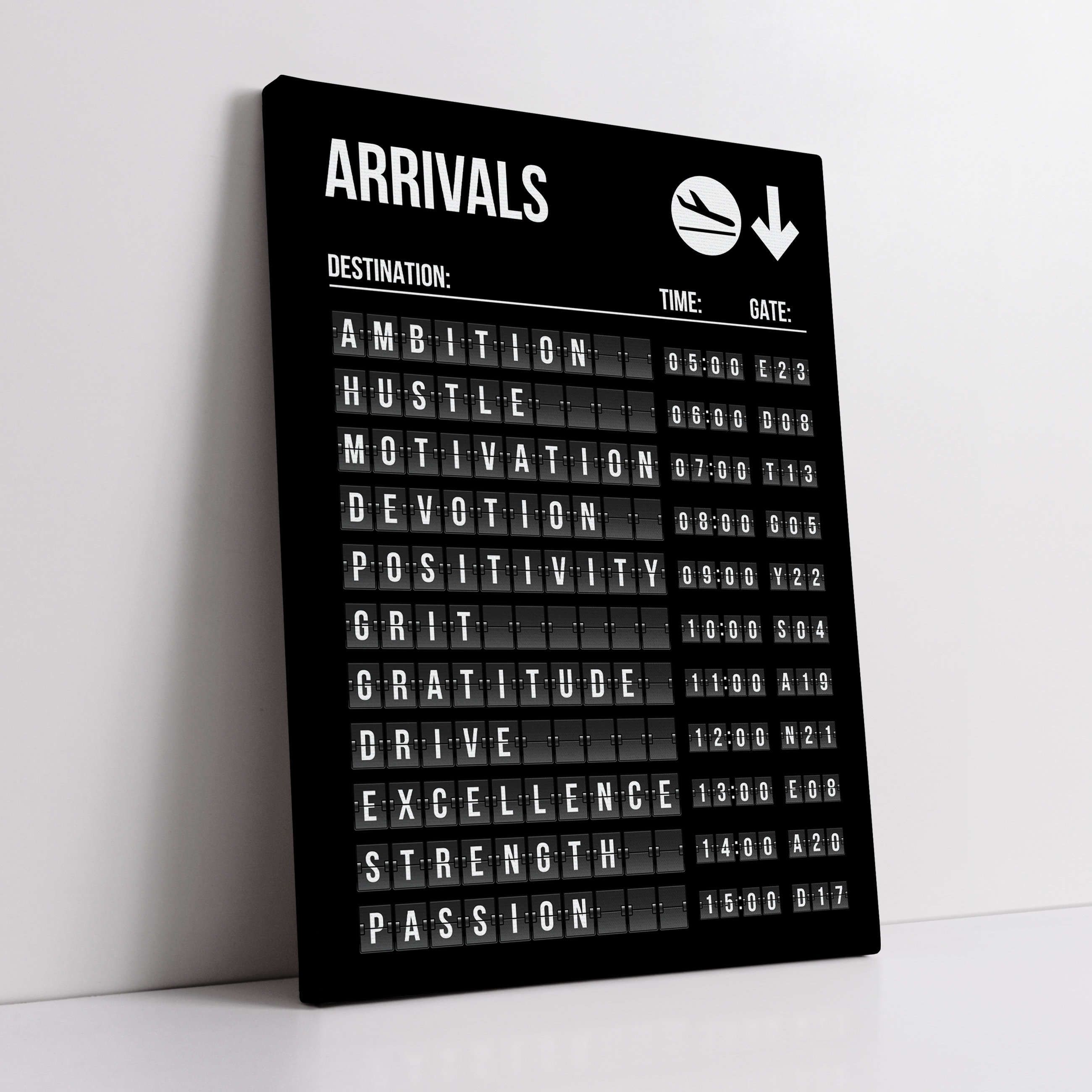 Arrivals Success List Board Quotes Motivational Inspirational, Framed ...