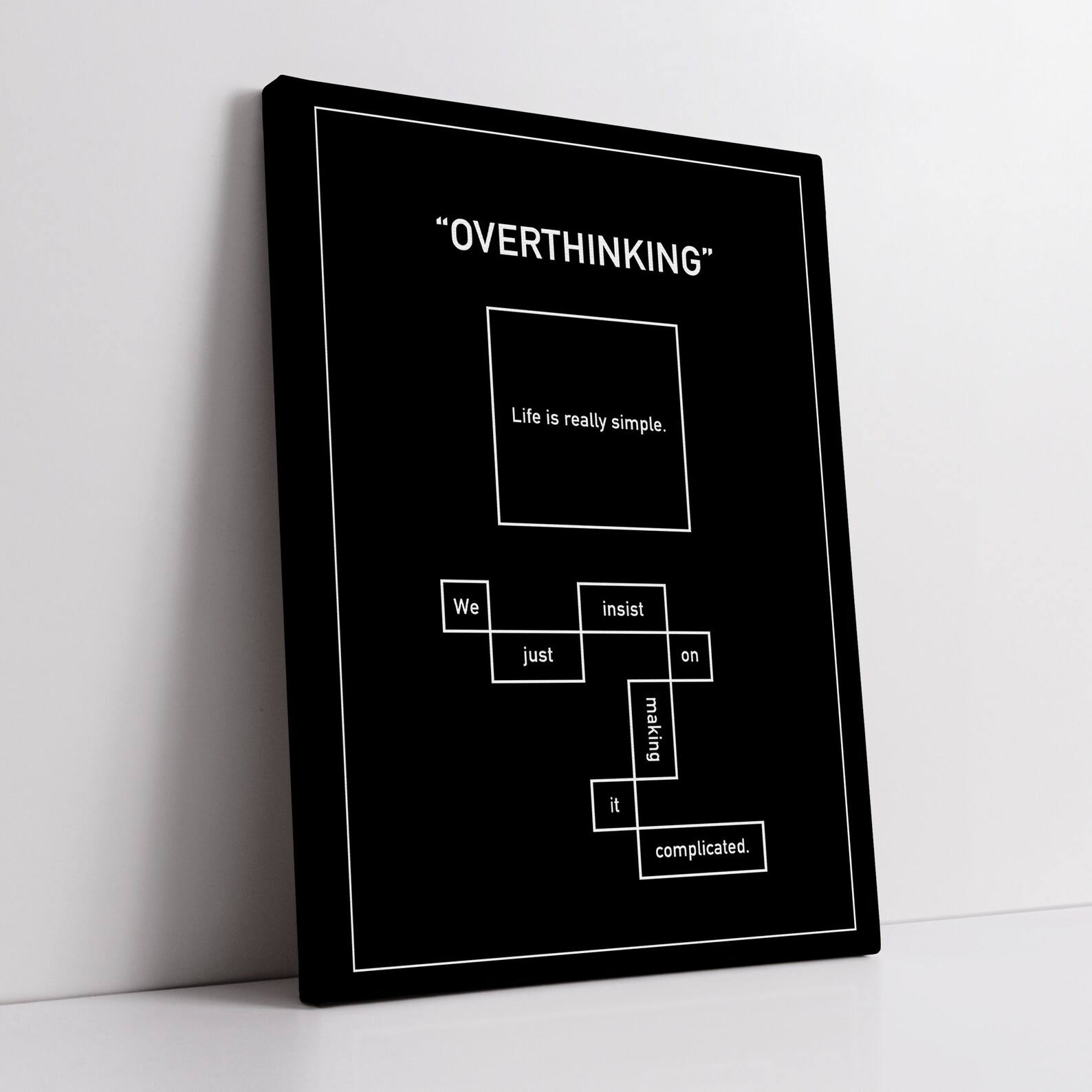 Overthinking Quote Life is Really Simple Motivational Inspirational ...