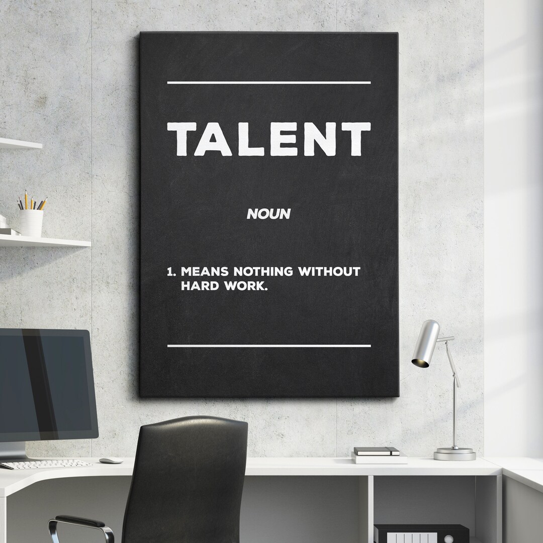 Talent Definition Quote Entrepreneur Motivational Inspirational, Framed ...