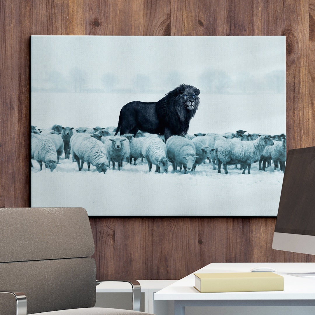 Lion Amongst Sheep Success Hustle Motivational Inspirational, Framed ...