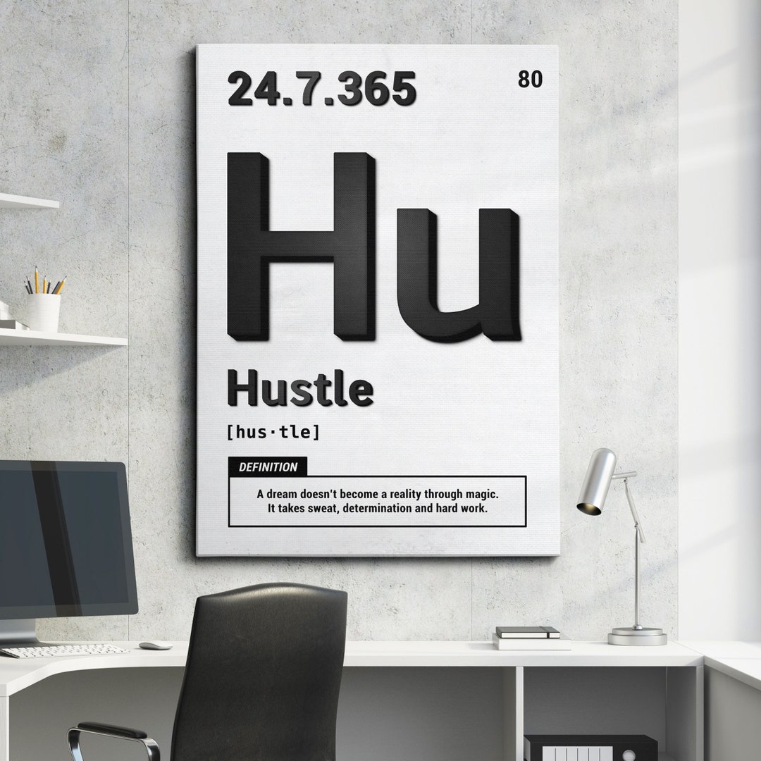 Hustle Periodic Table of Elements Definition Motivational Inspirational ...