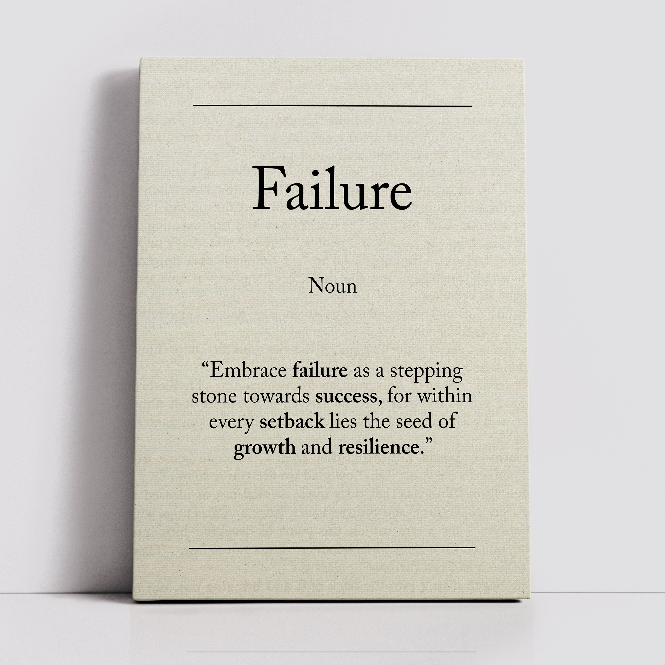 Failure Book Page Definition Quote Motivational Inspirational Framed ...