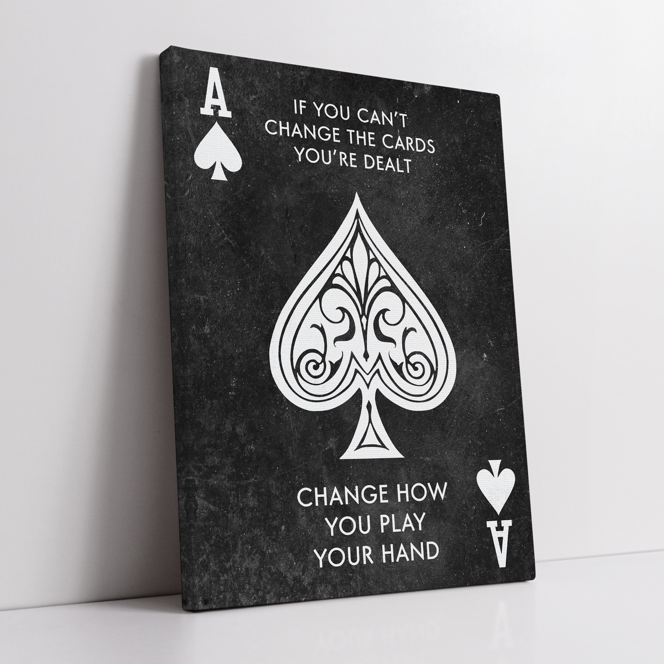 Cards You're Dealt Ace of Spades Motivational Inspirational, Framed ...