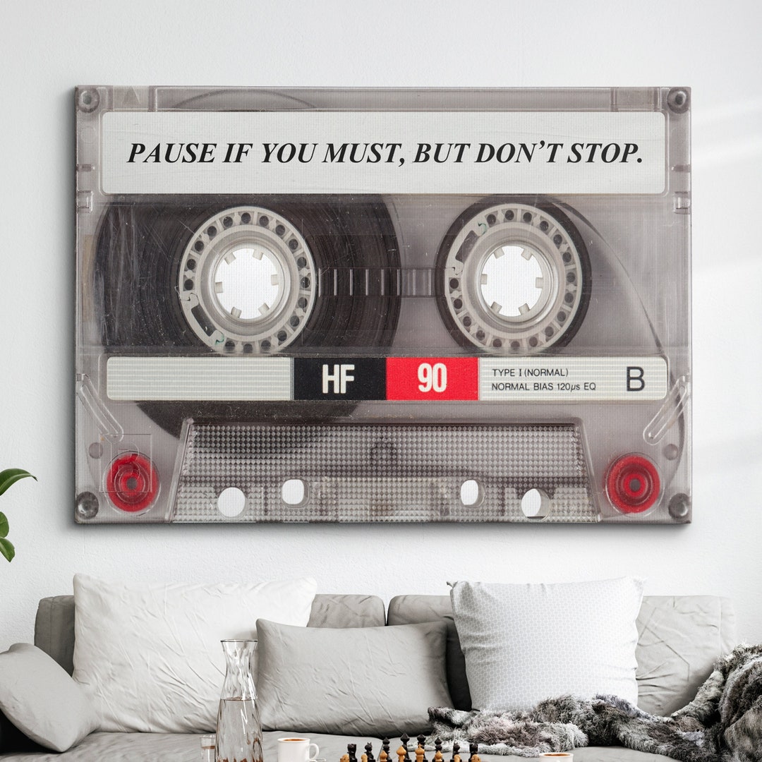 Pause Don't Stop Cassette Tape Music Motivational Hustle Inspirational ...