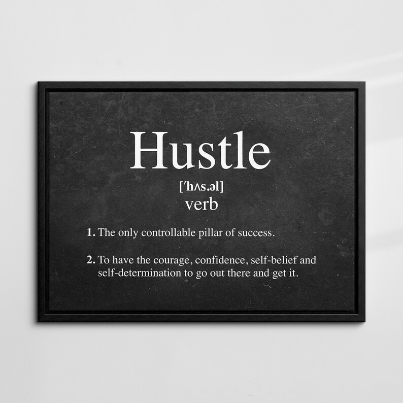 Hustle Definition Quote Entrepreneur Motivational - Etsy