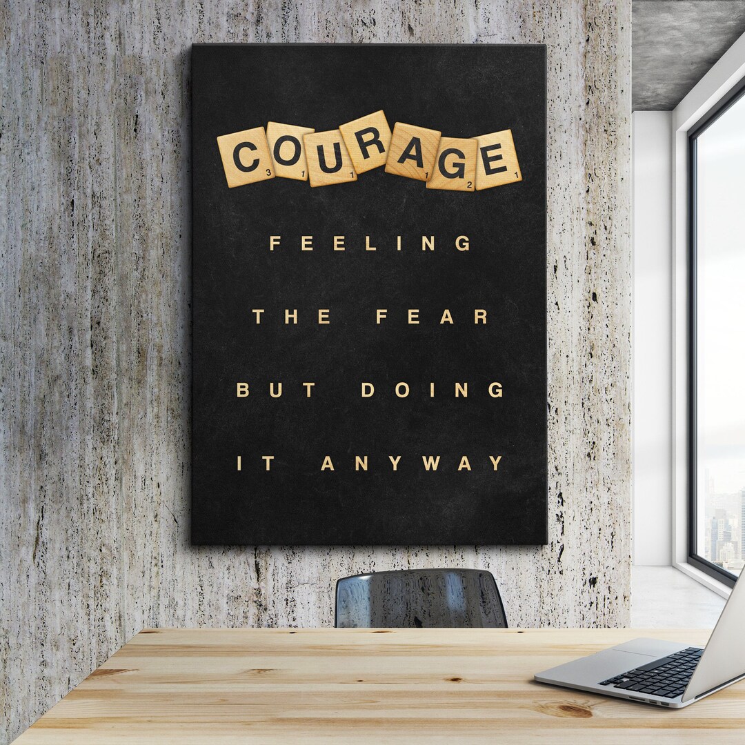 Courage Definition Quote Puzzle Pieces Motivational Inspirational ...