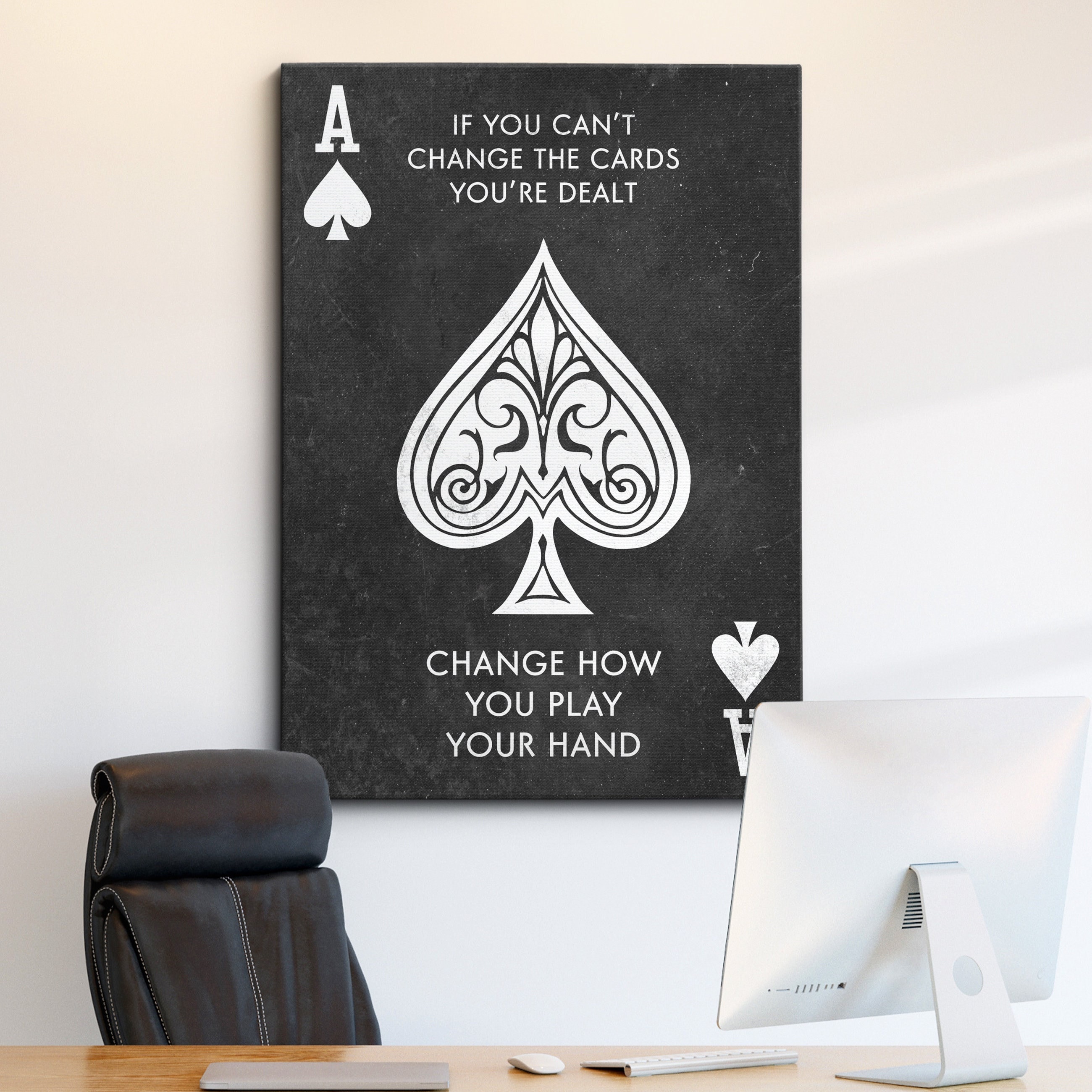 Cards You're Dealt Ace of Spades Motivational Inspirational, Framed ...