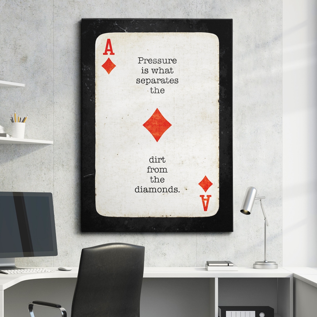 Ace of Diamonds Playing Cards Quote Motivational Inspirational, Framed ...